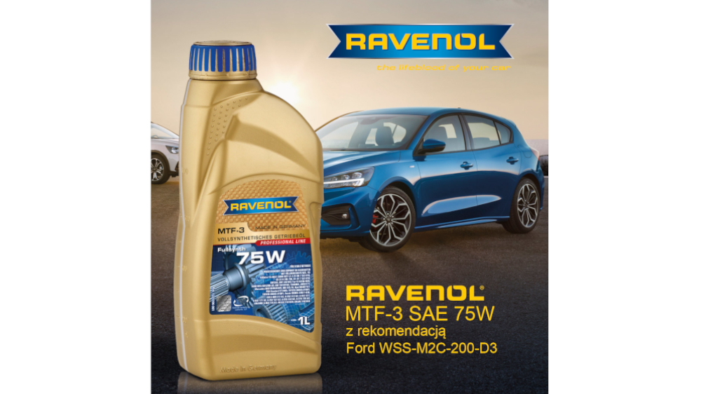 Olej Ravenol MTF-3 SAE 75W otrzymał rekomendację Ford WSS-M2C-200-D3 ...