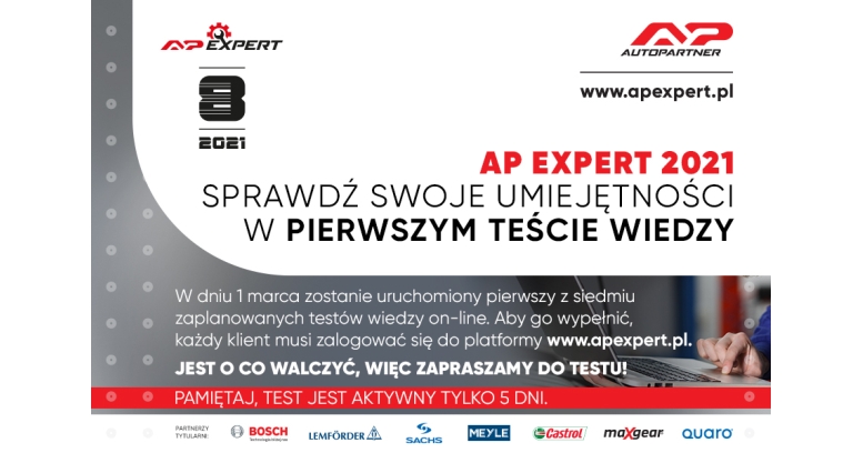 AP EXPERT 2021 – pierwszy test wiedzy | autoEXPERT